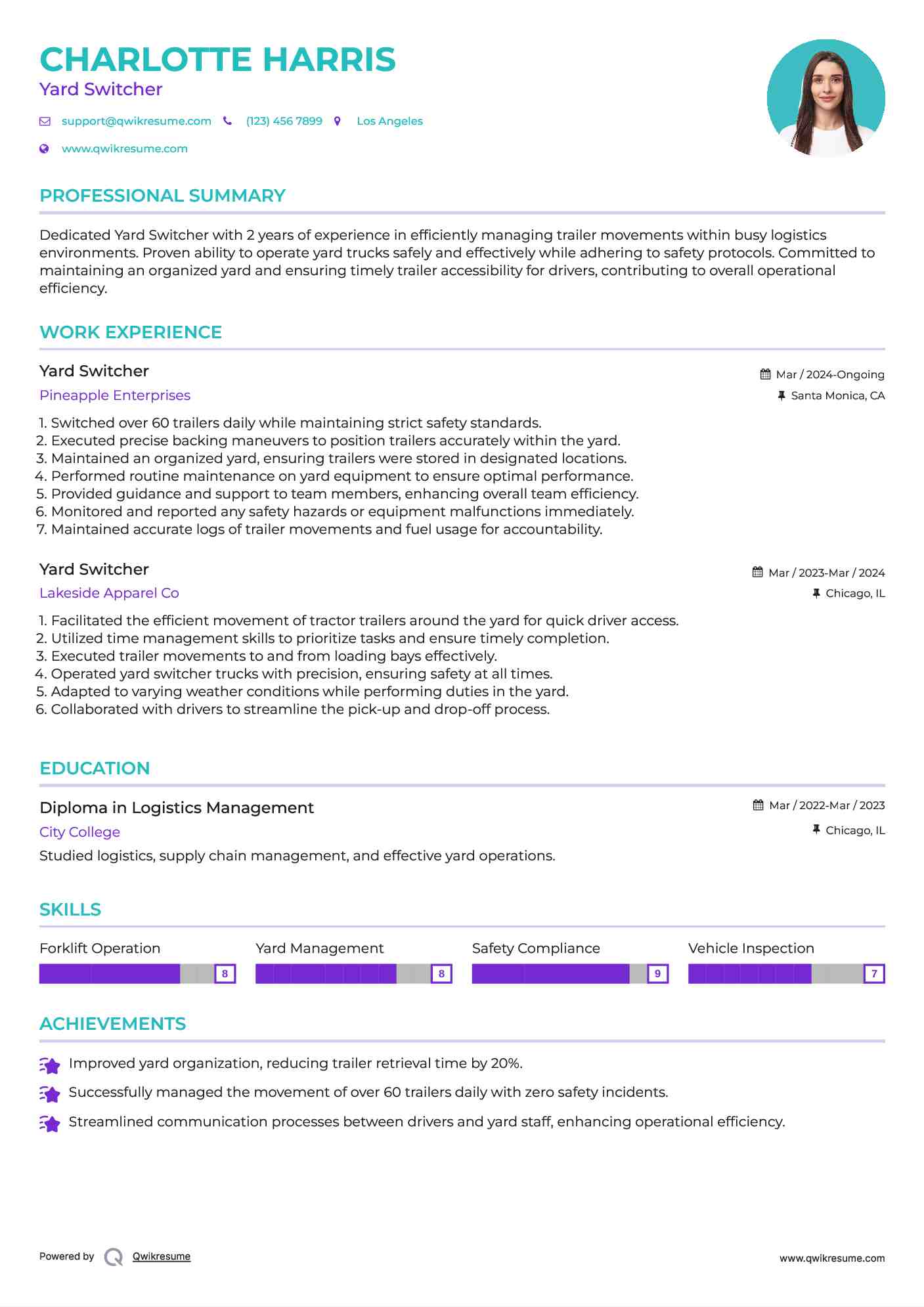 Yard Switcher Resume Samples QwikResume yard-switcher-resume-samples-qwikresume