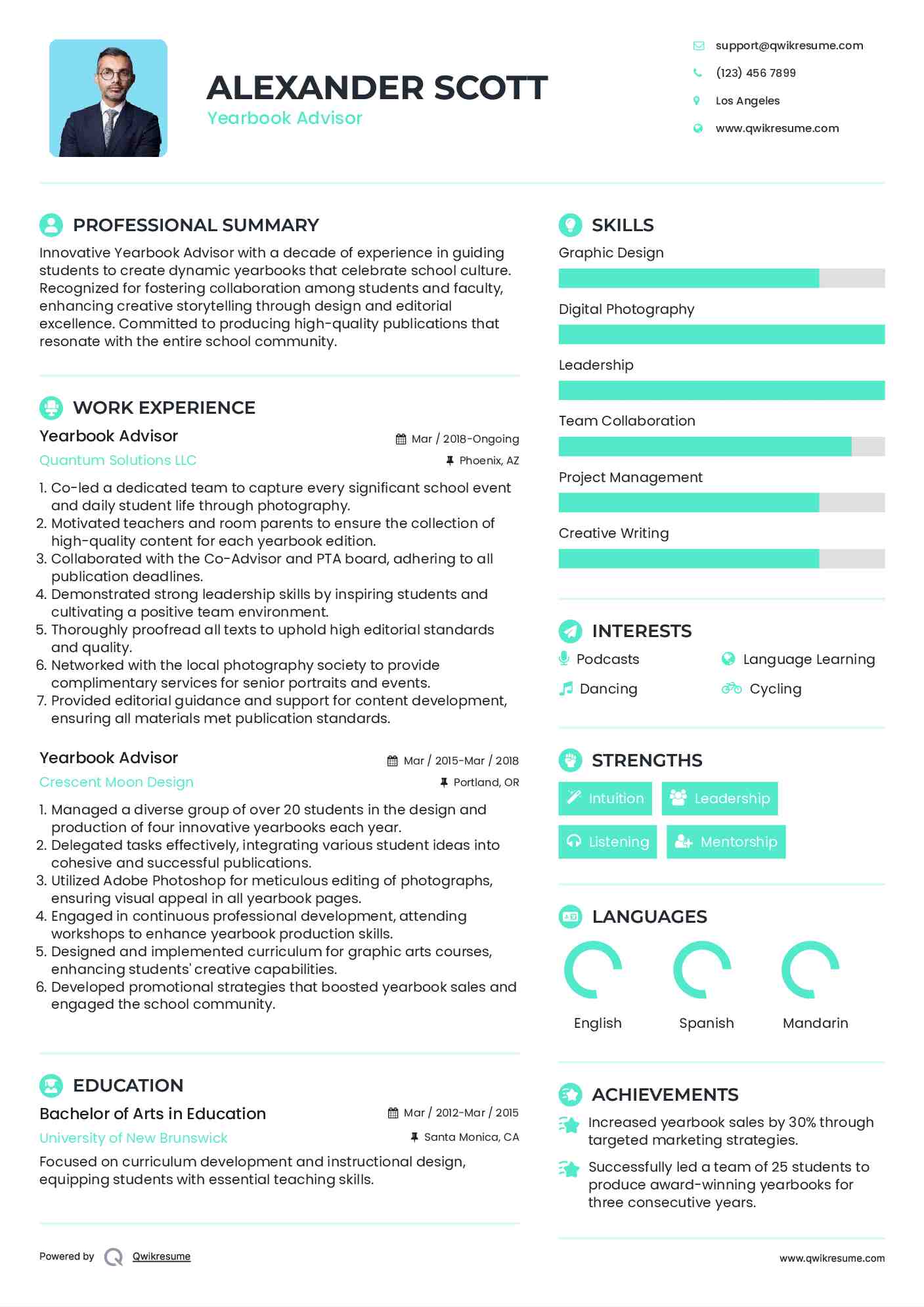 10+ Yearbook Advisor Resume Samples & Templates for 2025